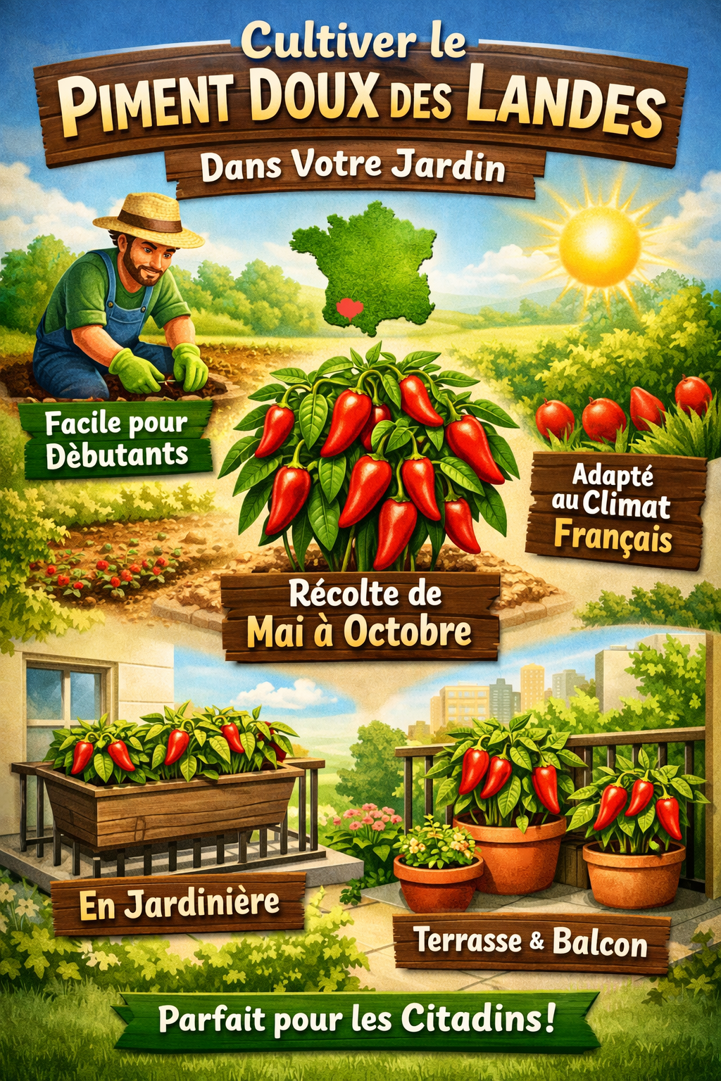 Piment Doux des Landes : 3 Recettes + Culture Bio 2026